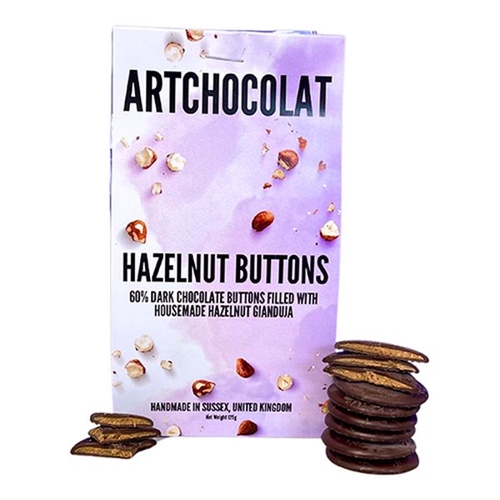 ArtChocolat Filled Dark Chocolate Hazelnut Buttons 125 [Pack of 10] - 0 ...