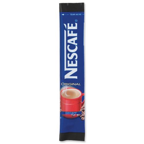 Nescafe Original Instant Coffee Granules Decaffeinated Stick Sachets ...