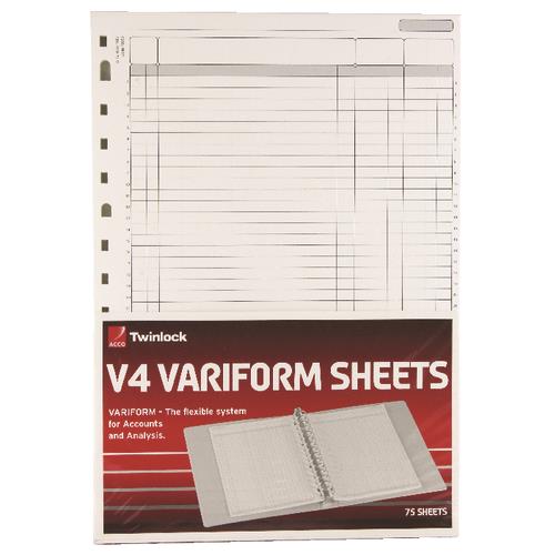 Twinlock V4 Variform Double Cash Sheets Ref 75953 [Pack 75] - 75953 ...