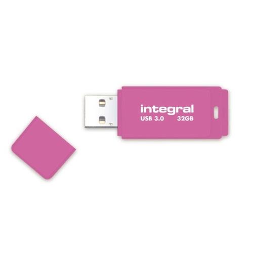 Integral Neon Flash Drive USB 3.0 Pink 32GB Ref INFD32GBNEONPK3.0 ...