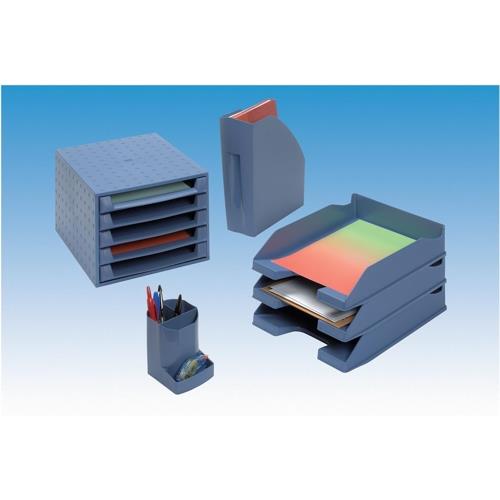 Mutiform Forever A4+ Letter Tray Recycled Plastic Stackable Cobalt Blue ...