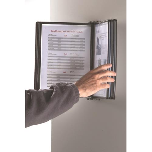 5 Star Office Wall Display Panel System Easy Mount 10 Pockets A4 ...