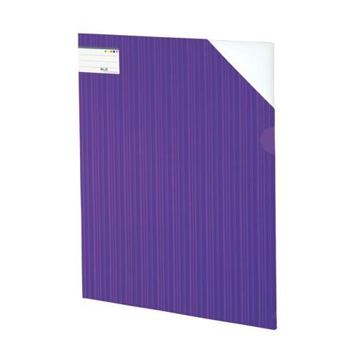 GLO Slip File Corner Lock Capacity 20 Sheets A4 Purple [Pack 12] - 3048 ...