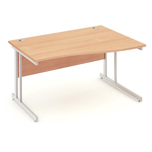Impulse Cantilever 1400 Right Hand Wave Desk Beech Ref I000288 ...
