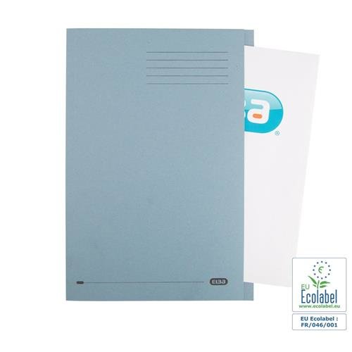 Elba Square Cut Folder Recycled Heavyweight 285gsm Foolscap Blue Ref ...