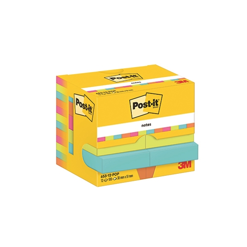 Post-it Notes 38x51mm 100 Sheets Poptimistic (Pack of 12) 653-12-POP ...