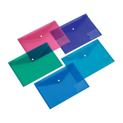 5 Star Office Envelope Stud Wallet with Card Holder Polypropylene A5 ...