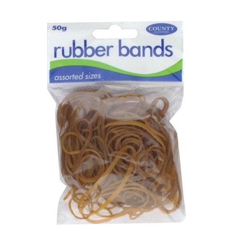 County Rubber Bands Natural 50gm (Pack of 12) C224 - C224 ...