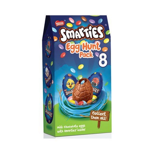 Nestle Smarties Milk Chocolate Easter Egg Hunt Box 140g 12494199 ...