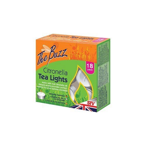 The Buzz Citronella Tea Lights Pack 18's - 616177 - 5036200124234 - GO2 ...