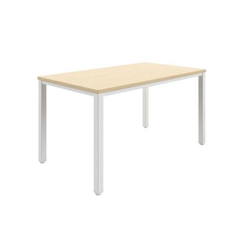 Fraction Infinity 1400 X 800 Meeting Table - Maple With White Legs Ref ...