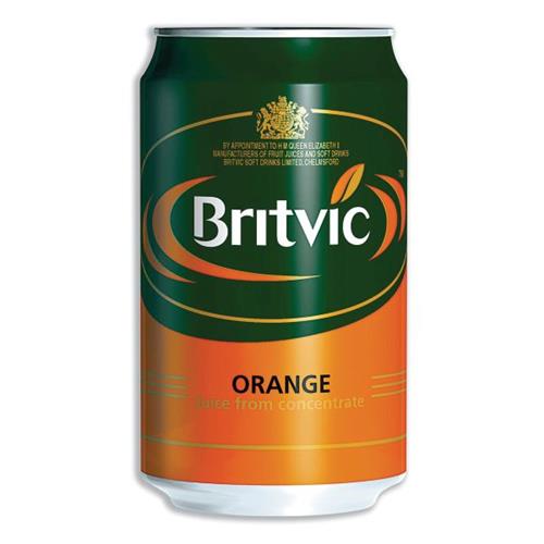 Britvic Orange Juice Pure Can 330ml Ref 202965 [Pack 24] - 202965 ...