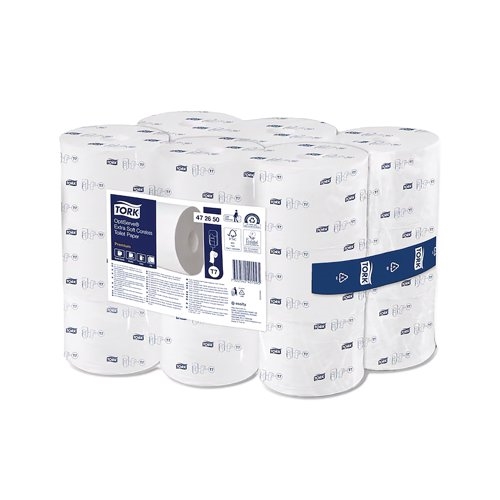Tork OptiServe Coreless Extra Soft Premium 3-Ply Toilet Paper Rolls (Pack of 18) 472650 - 472650 ...