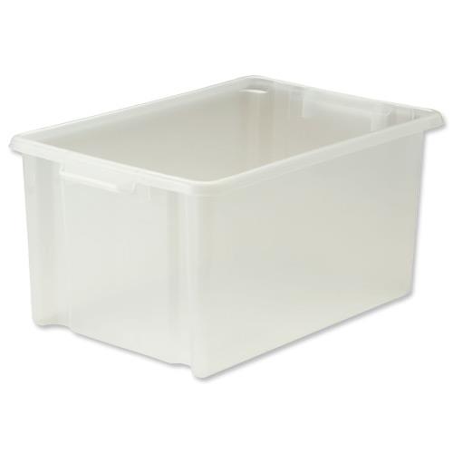 Buy Strata Jumbo Storemaster Crate 560x385x280mm Translucent Ref HW048 ...