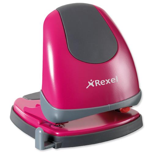 Rexel Easy Touch Low Force 2 Hole Punch Capacity 30x 80gsm Pink Ref ...
