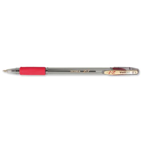 Zebra Z1 Smooth Ball Pen Medium 1.0mm Red Ref 24133 [Pack 12] - 24173 ...