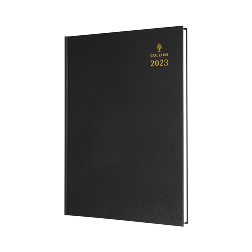Collins A4 Desk Diary Day Per Page Black 2023 44.99-23 - 44.99-23 ...