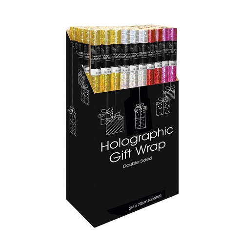 Holographic Gift Wrap Display Assorted (Pack of 50) 3161 - 3161 ...