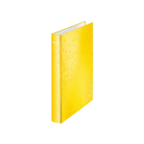 Leitz WOW Ring Binder 2 D-Ring 25mm A4 Yellow (Pack of 10) 42410016 ...