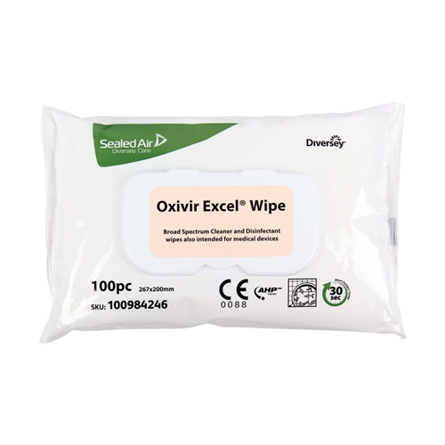 Buy Diversey Oxivir Excel Disinfectant Wipes 100 Wipes (Pack of 12 ...