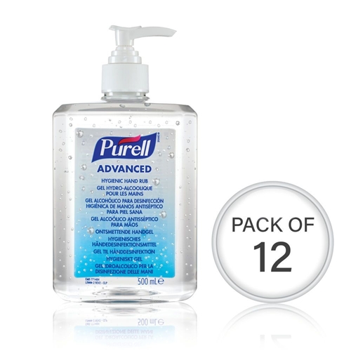 Purell Advanced Hygienic Hand Rub 500ml (Pack Of 12) 9268-12-EEU00 ...