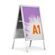 Durable A Board Foldable Pavement Sign Double Sided Snap Frame Stand ...
