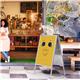 Durable A Board Foldable Pavement Sign Double Sided Snap Frame Stand ...