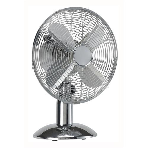 Buy 5 Star Facilities Desk Fan Oscillating 3 Speed 45 Watts H425mm Chrome ES165 05024996703511 Discount Deals UK Office Direct Ltd