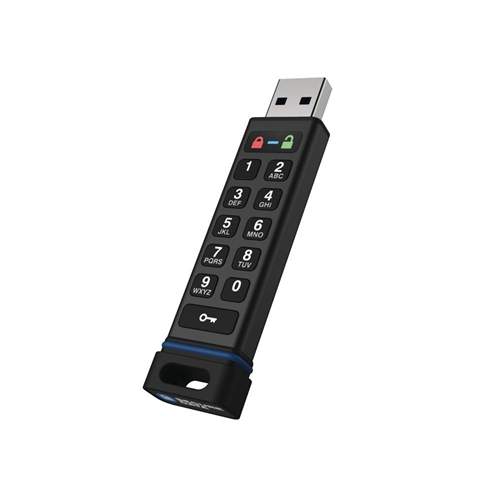 SecureUSB KP Hardware Encrypted USB 3 0 64GB Flash Drive FIPS 140 2