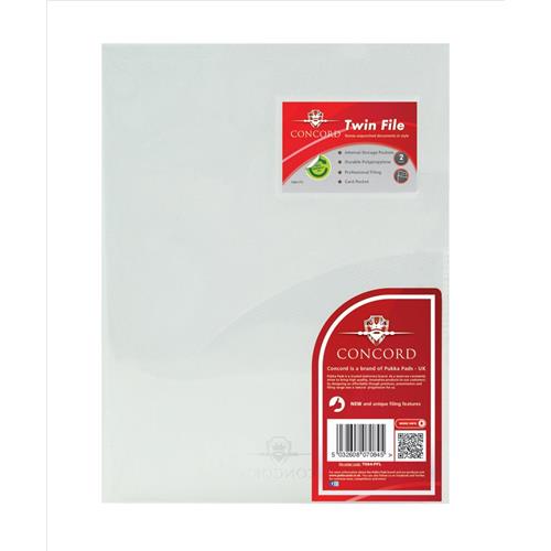 Buy Concord Twinfile Presentation Folder Polypropylene A4 Clear Ref ...