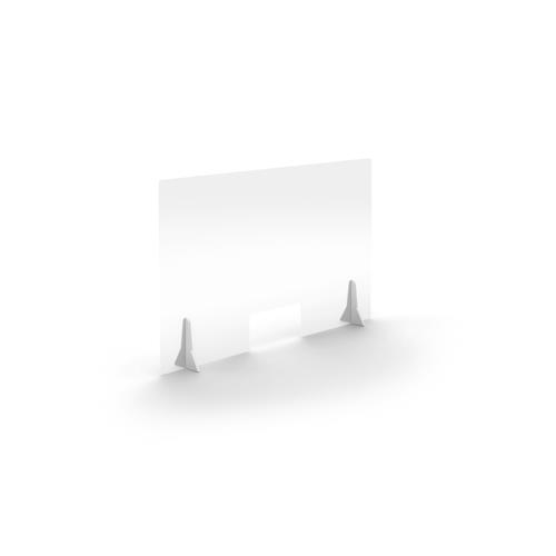 Clear Free Standing Acrylic Screen 1000mm (W) X 600mm (H) Ref ...