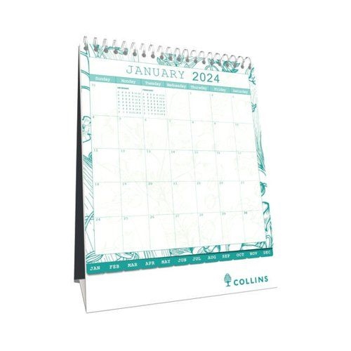 Collins Tara Desk Calendar Month To View 2024 TADC.24 - TADC.24 ...
