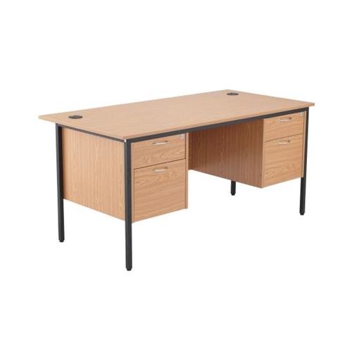 Allegro 18 Rectangular Desk With 4 Drawer Unit 1532 x 746 - Oak Ref ...