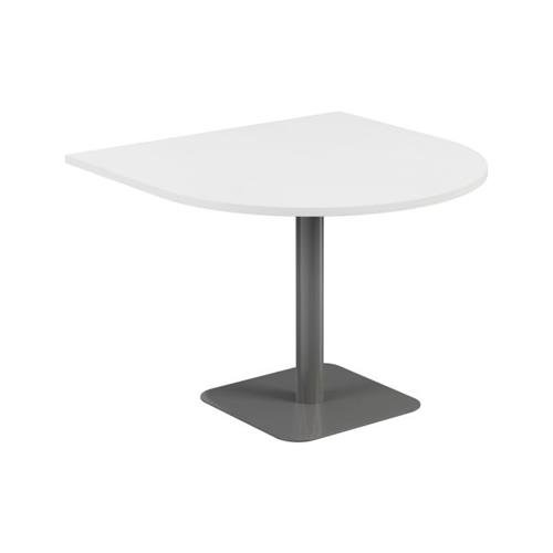 Vivace Block Semi Table - White Top and Silver Legs Ref CH2697SVWH ...