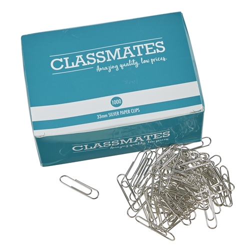 Classmates Paperclips, Silver, 31mm [Pack of 1000] - 44122105 ...