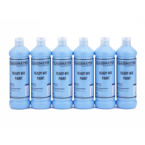 Classmates Ready Mixed Paint, Sky Blue, 600ml [Pack of 6] - 60121201 ...