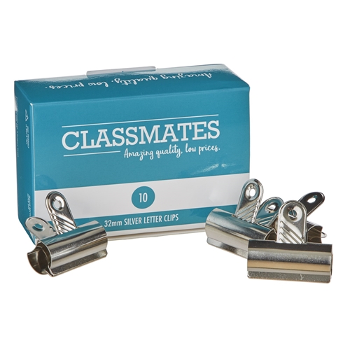 Classmates Grip Clips, Silver 32mm [Pack of 10] - 44122105 ...