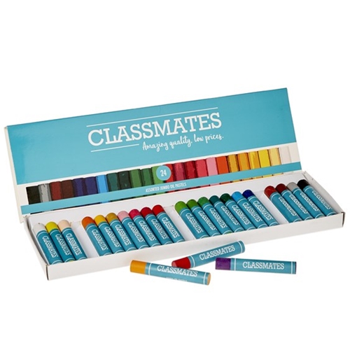 Classmates Oil Pastels, Assorted Colours, Pack Of 24 Jumbo Size ...