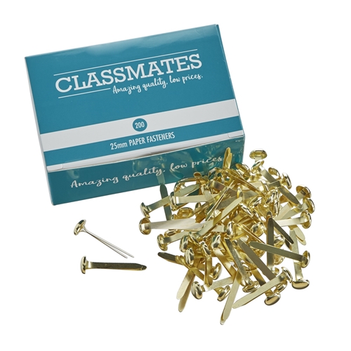 Classmates Paper Fasteners, Brass Plated, 25mm [Pack of 200] - 44122106 ...