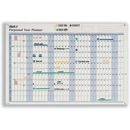 Buy Mark-it Perpetual Year Planner Laminated with Repositionable Date ...