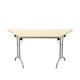 Allegro Folding Table 1600 X 800 Chrome Frame Maple Trapezoidal Top Ref ...