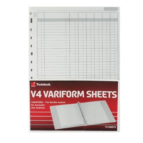 Buy Rexel Variform V4 6-Column Cash Refill (75 Pack) 75932 - 75932 ...