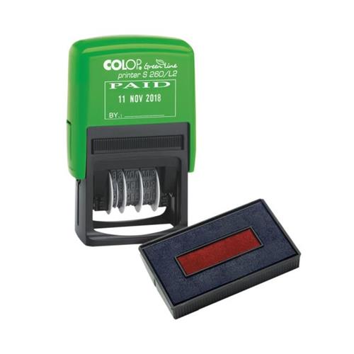 Colop S260/L2 Green Line Dater Stamp Paid GLS260L2 - FREE Replacement ...