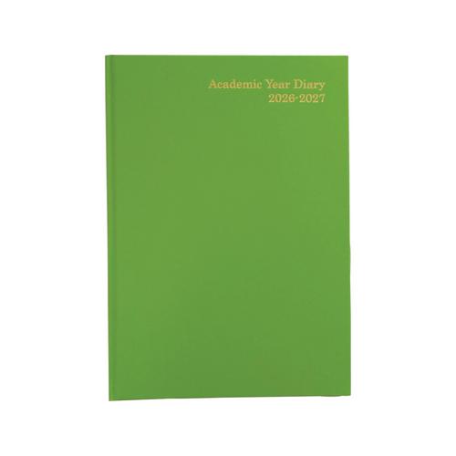 Buy Academic Diary Week To View A4 Lime Green 2026-2027 FS669183 ...